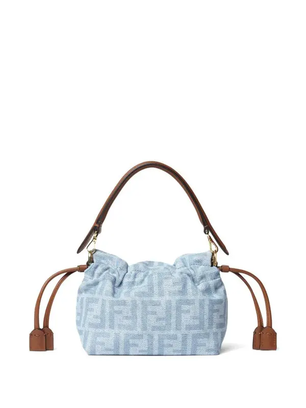 Fendi Mamma Baguette Small Denim Handbag