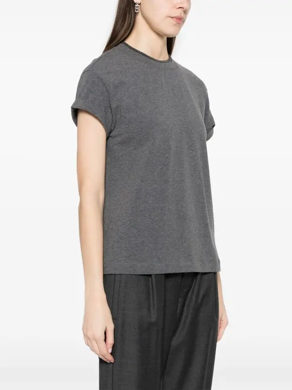 Brunello Cucinelli Monili Collar Cotton T-shirt