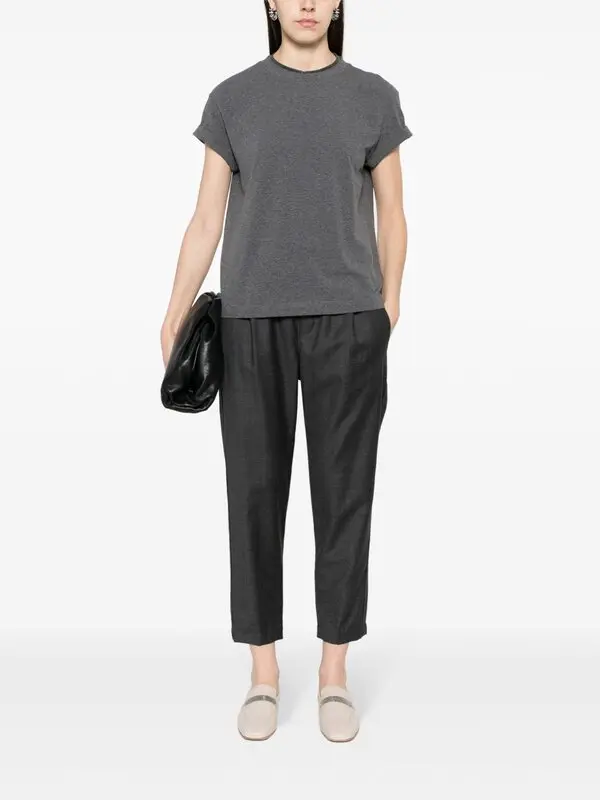 Brunello Cucinelli Monili Collar Cotton T-shirt