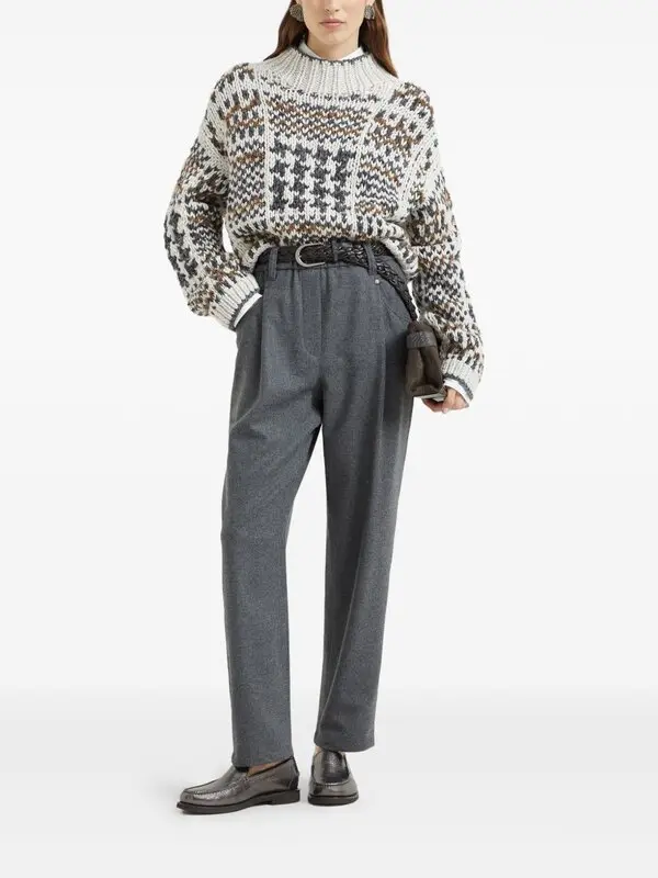 Brunello Cucinelli Wool Trousers - Multicolor