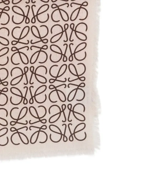 Loewe Anagram Wool Scarf - Multicolor