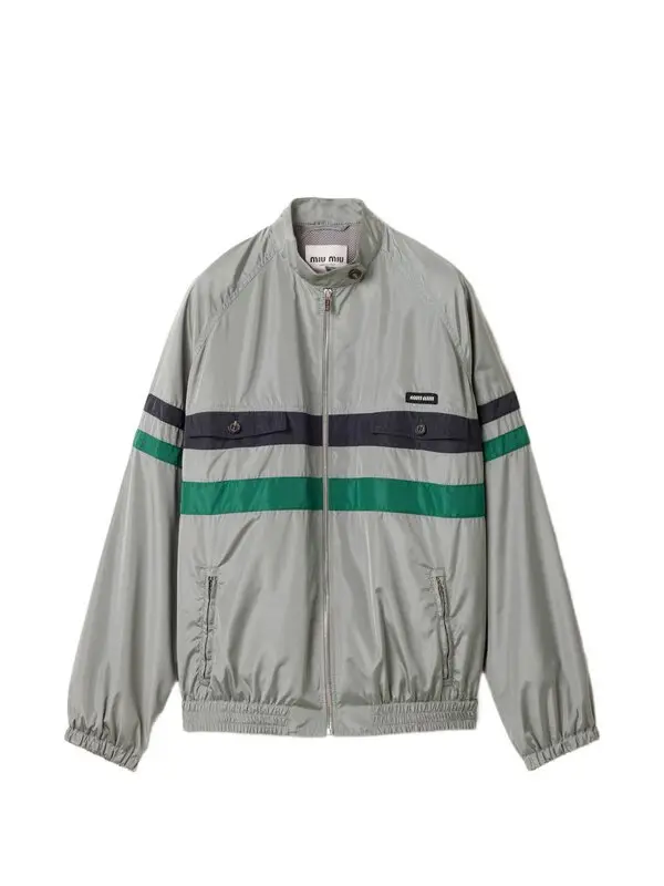 Miu Miu Tech Silk Blouson Jacket - Multicolor