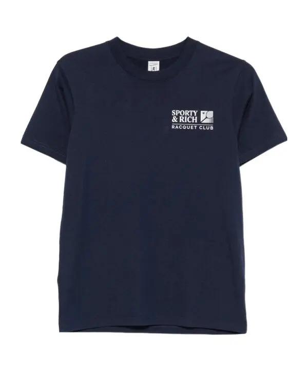 SPORTY  RICH Sporty & Rich "racquet Club" Printed T-shirt