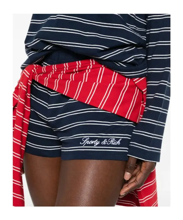 SPORTY  RICH Striped Shorts