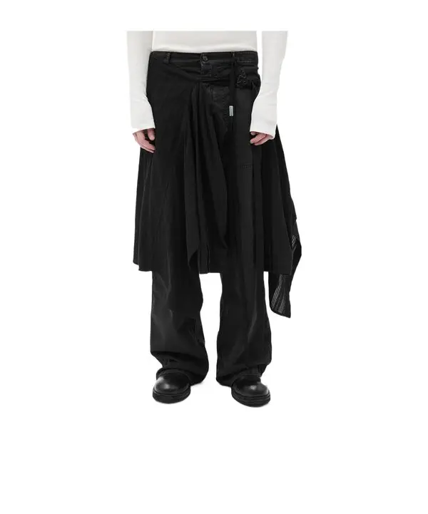 ANN DEMEULEMEESTER Aldrik Shirt Apron - Black