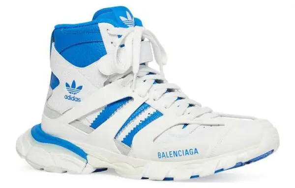 Balenciaga X Adidas Originals Track Forum High-top Sneakers - White/blue