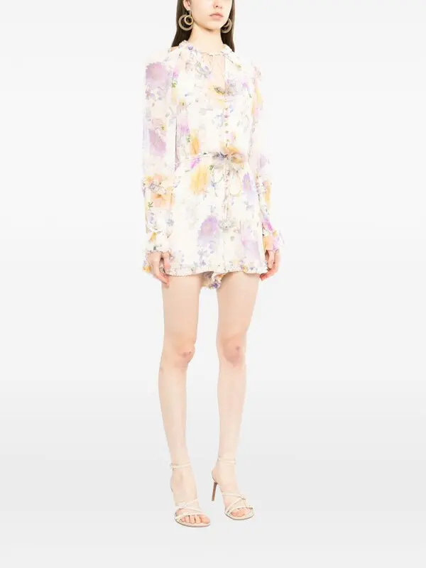 Zimmermann Luna Ruffled Playsuit - Multicolor