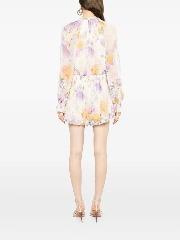 Zimmermann Luna Ruffled Playsuit - Multicolor