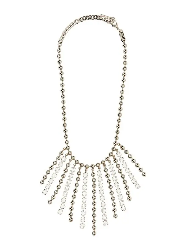 Alessandra Rich Crystal Fringe Necklace