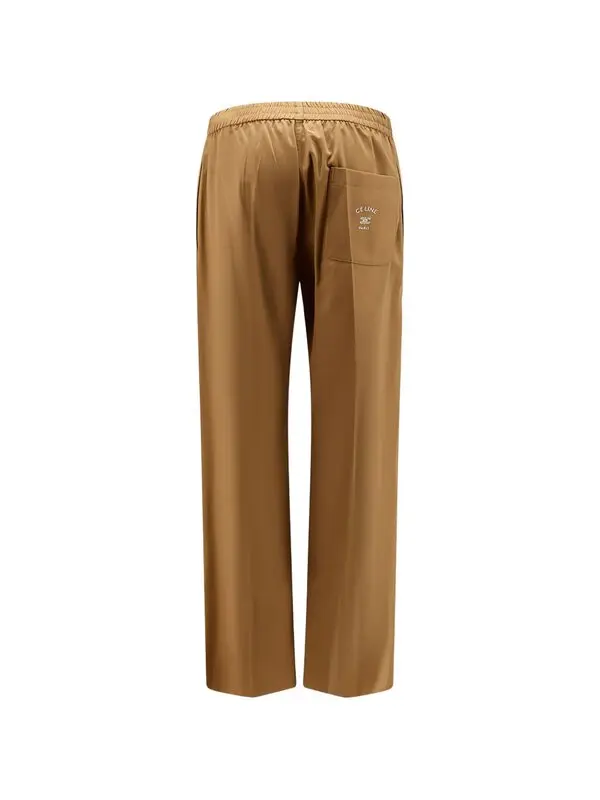 Celine Cotton And Linen Blend Trousers