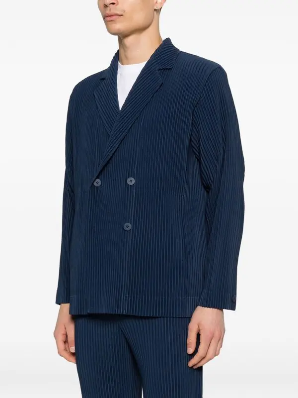 Issey Miyake Pleated Single-breasted Jacket