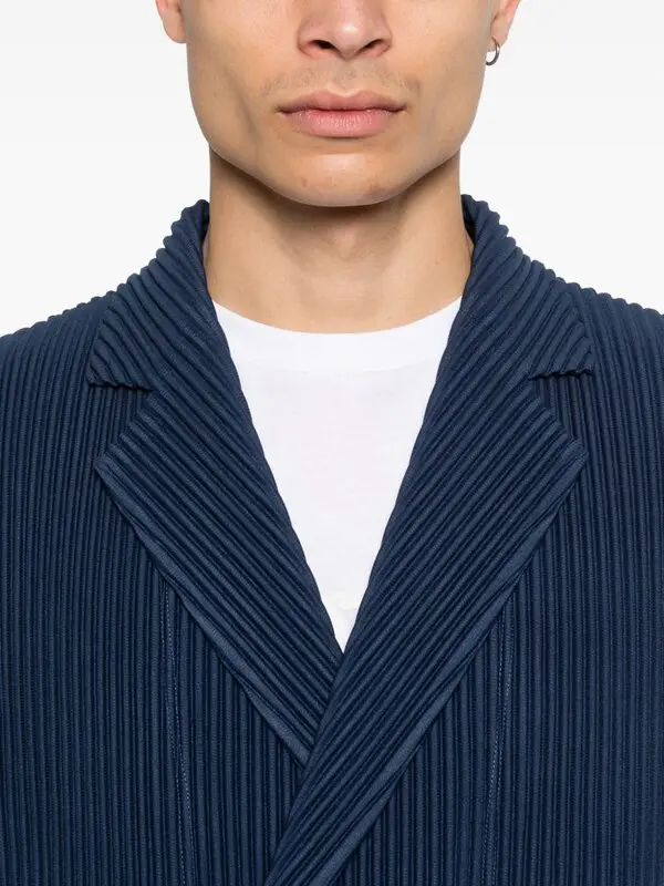 Issey Miyake Pleated Single-breasted Jacket