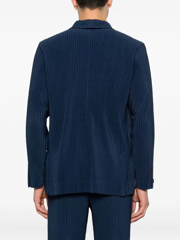 Issey Miyake Pleated Single-breasted Jacket