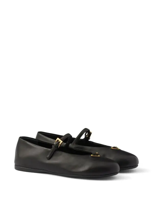 Prada Leather Ballerina Flats - Multicolor