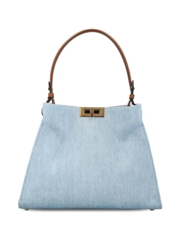 Fendi Way Medium Denim Tote - Multicolor