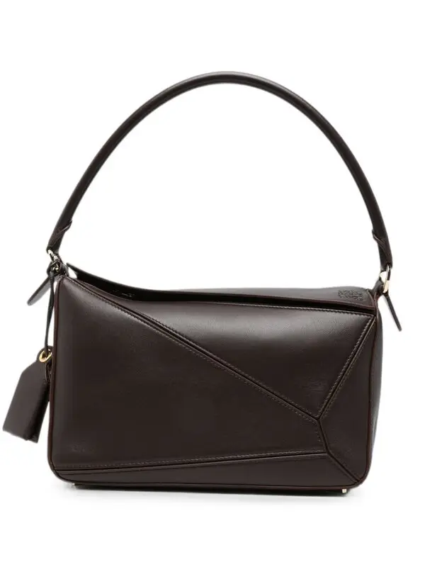 Loewe Puzzle Featherlight Medium Leather Handbag - Multicolor