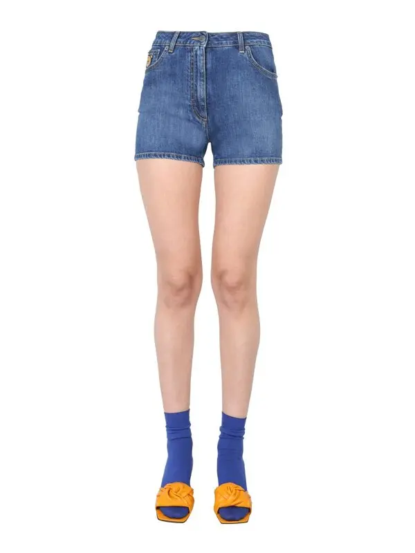 Moschino Teddy Bear Denim Shorts - Blue
