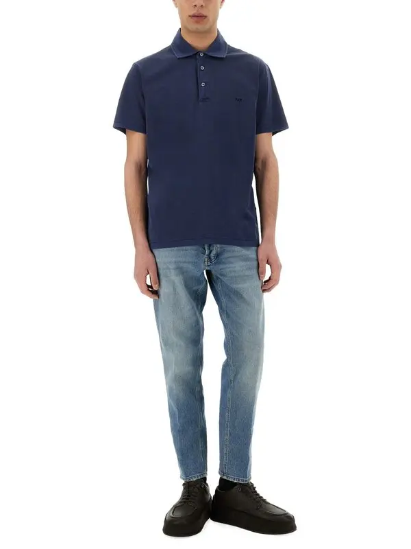 FAY Jersey Polo - Blue