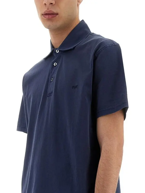 FAY Jersey Polo - Blue