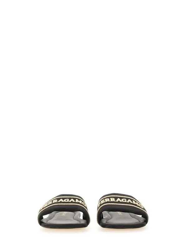 FERRAGAMO Logo Slide Sandals