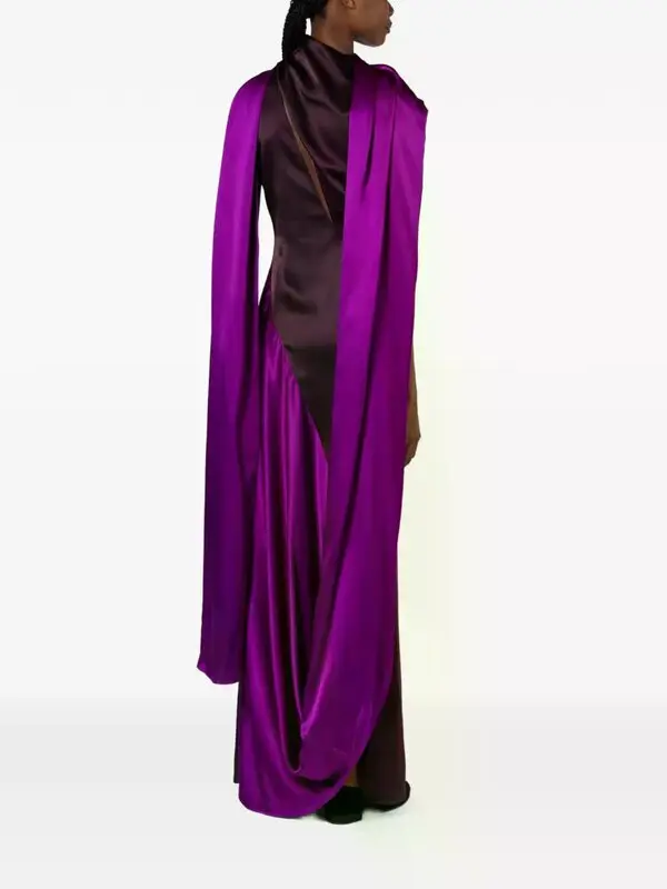 ROKSANDA Klanira Draped-cape Maxi Dress