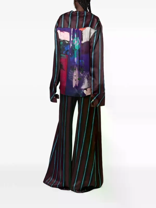 ROKSANDA Delan Striped Shirt With Graphic Back Print