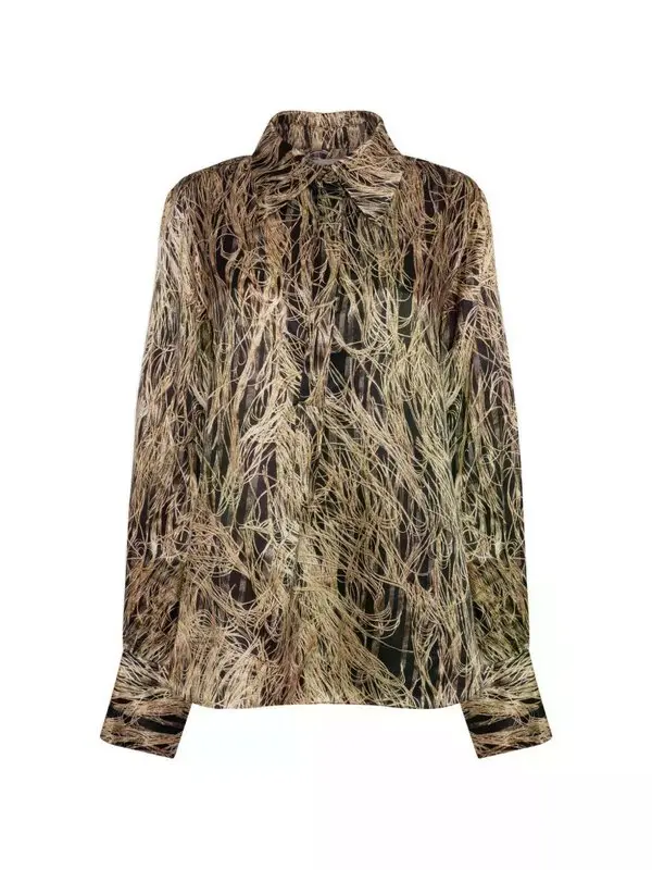 ROKSANDA Juniper Feather-scan Print Shirt