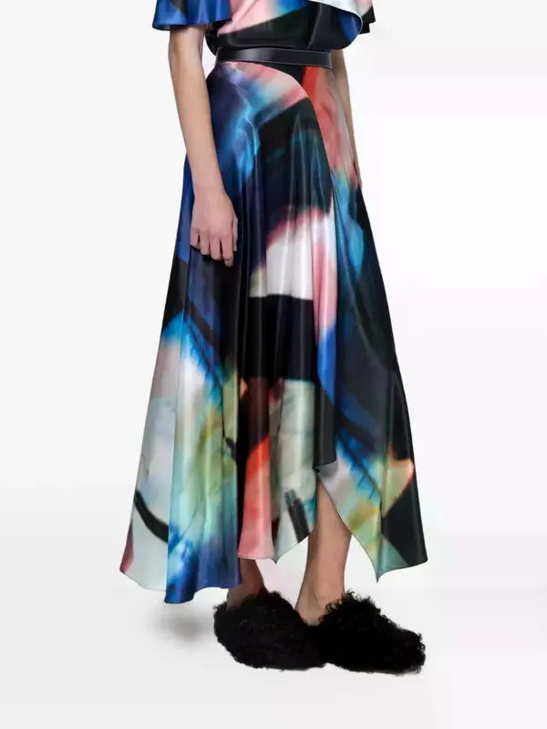 ROKSANDA Printed Asymmetric A-line Skirt