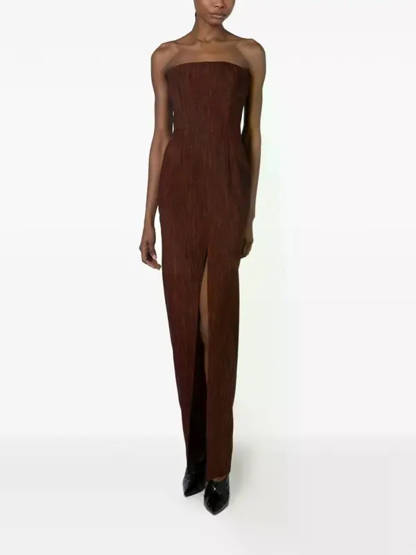 ROKSANDA Strapless Front-slit Maxi Dress
