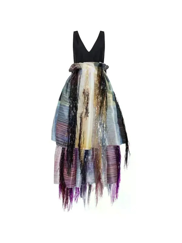 ROKSANDA Hanae Fil-coupé Patchwork Maxi Dress