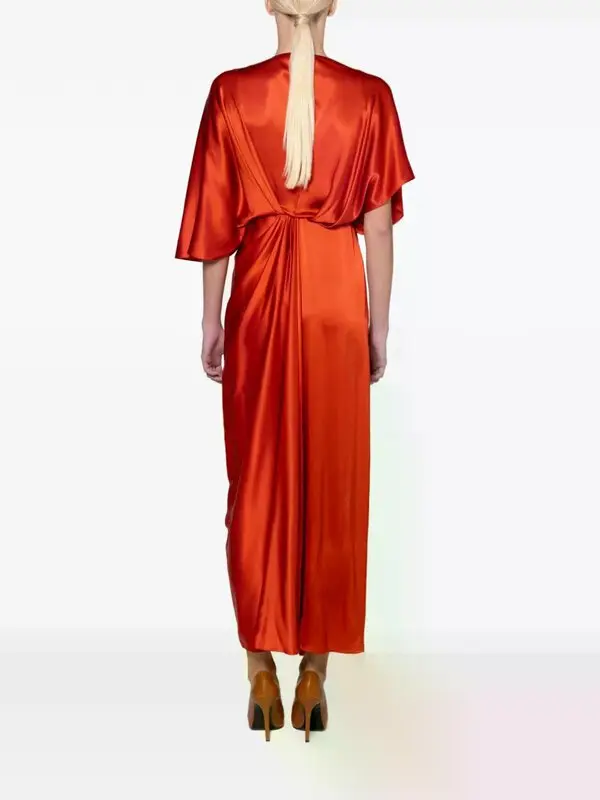 ROKSANDA Hierys Knotted Silk-satin Maxi Dress
