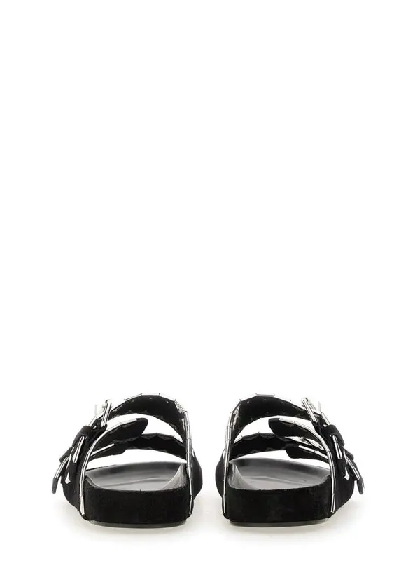 Isabel Marant Étoile Lennyo Studded Buckled Sandals - Black
