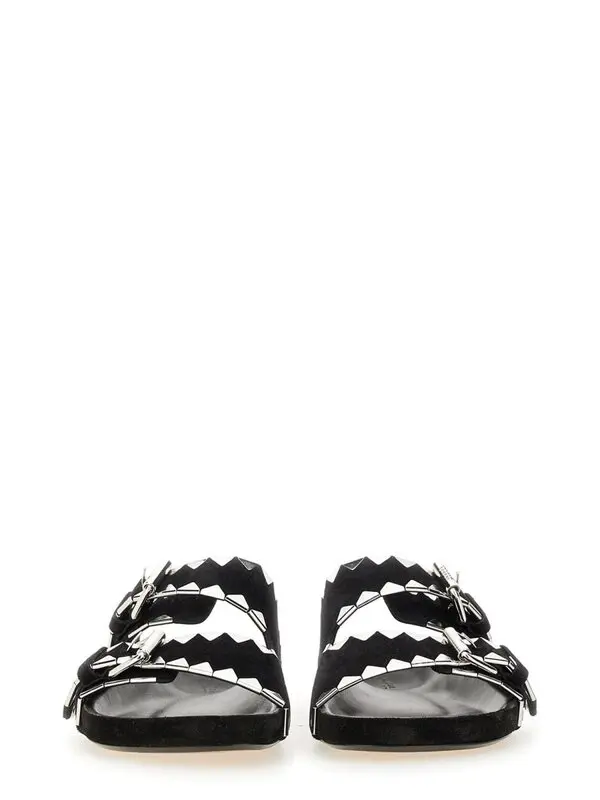 Isabel Marant Étoile Lennyo Studded Buckled Sandals - Black