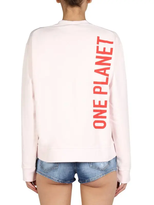 Dsquared2 One Life" Smiley Logo Print Crewneck Sweatshirt