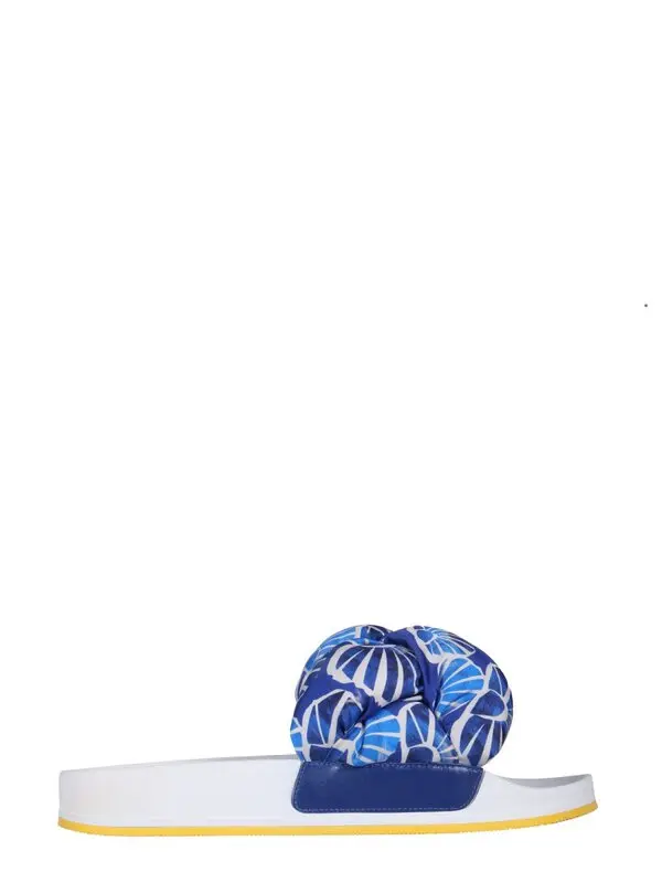 La DoubleJ Braided Slide Sandals - Blue