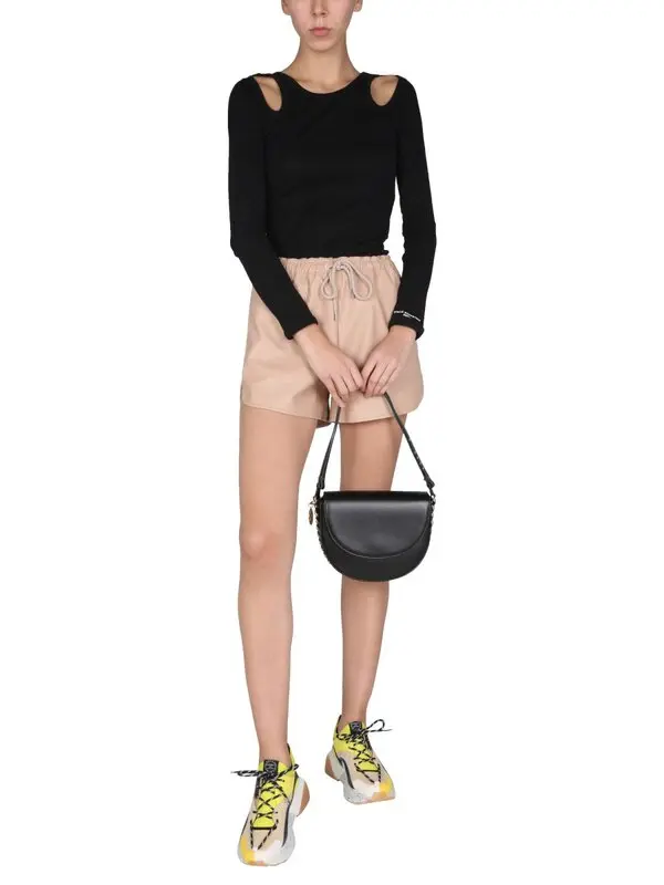 Stella McCartney Faux Leather Drawstring Shorts