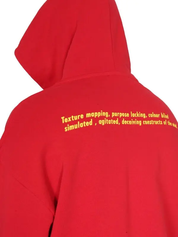 Raf Simons Oversized Logo Hoodie - Red