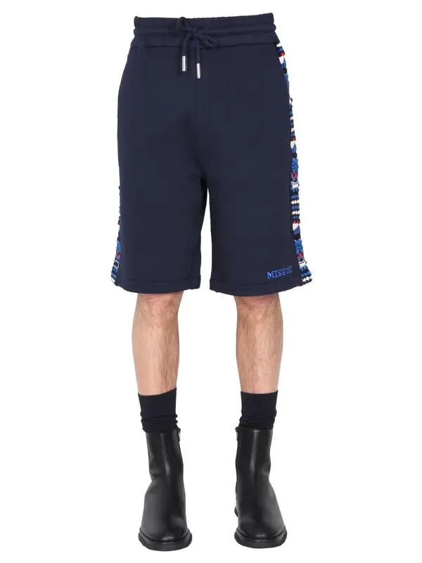 Missoni Embroidered Logo And Jacquard Insert Bermuda Shorts