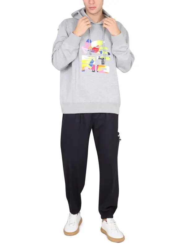 Etro Patchwork Graphic Hoodie - Gray