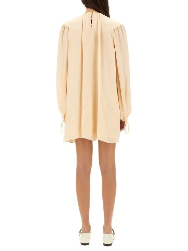 Chloé Silk Shirred Mini Dress - Multicolor