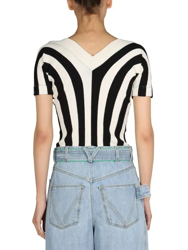 Bottega Veneta Striped Pattern Top