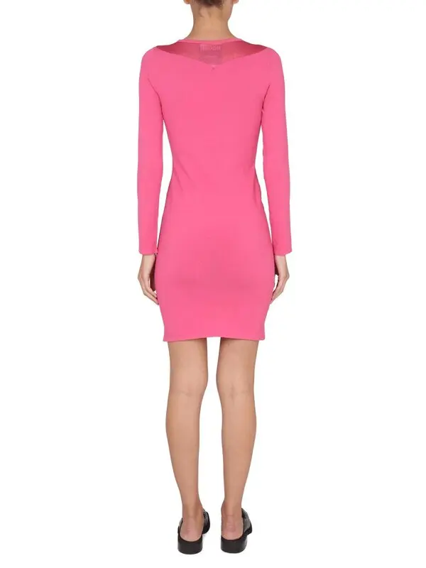 Moschino Slim Fit Dress With Mesh Detail