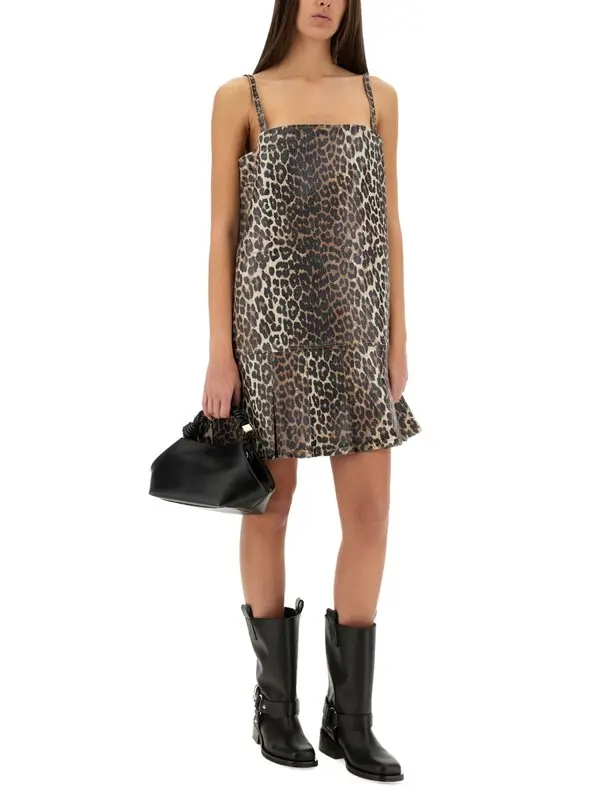 GANNI Animal Print Dress - Multicolor