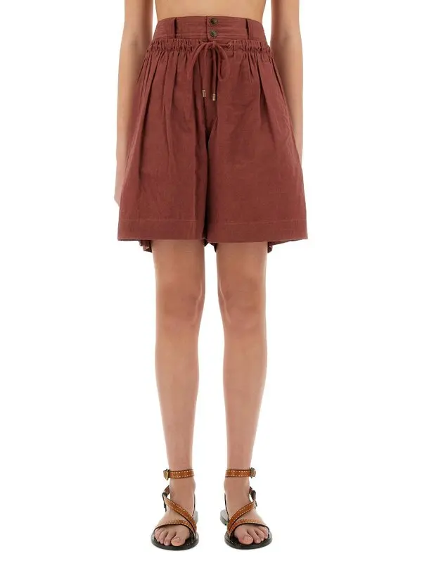 Isabel Marant Étoile Ingrid Wide Leg Shorts - Red