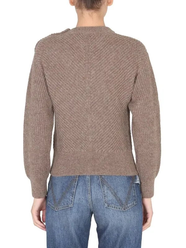 Bottega Veneta Alpaca Knit With Chevron Pattern