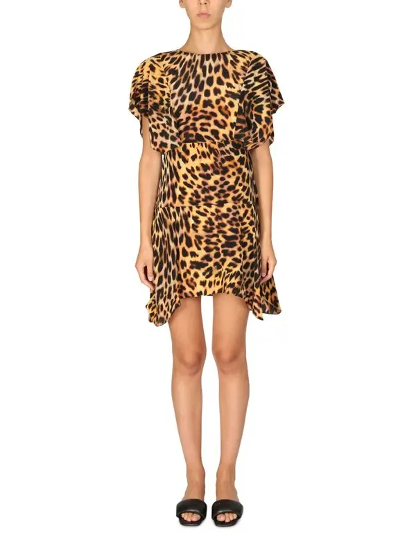 Stella McCartney Leopard Print Mini Dress - Multicolor