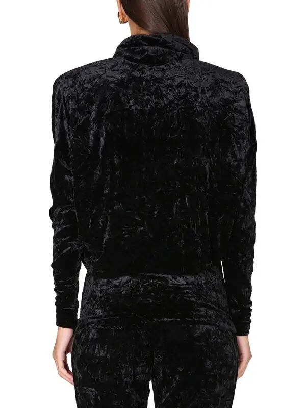 Saint Laurent Velvet High Neck Top
