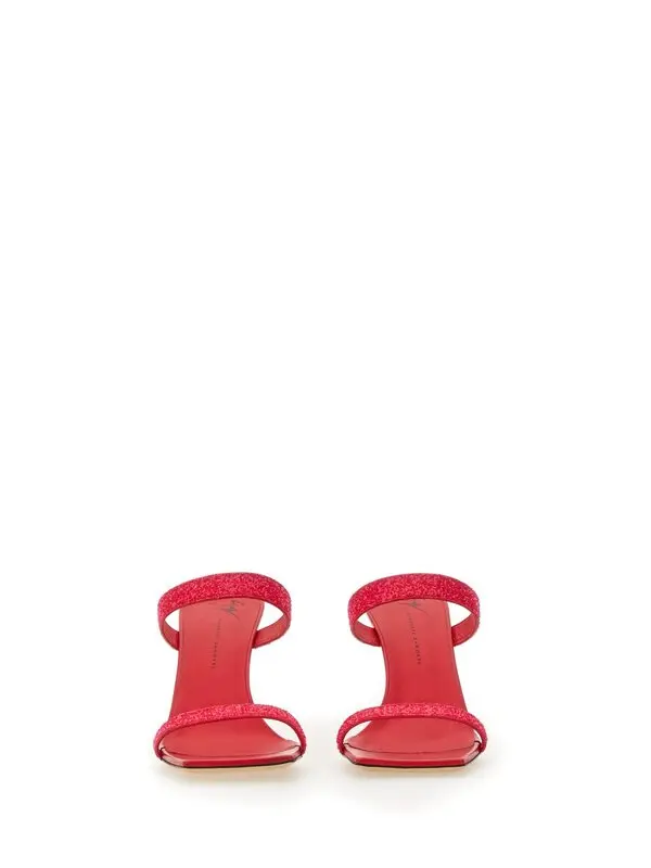 GIUSEPPE ZANOTTI Glitter Mule Sandals - Pink