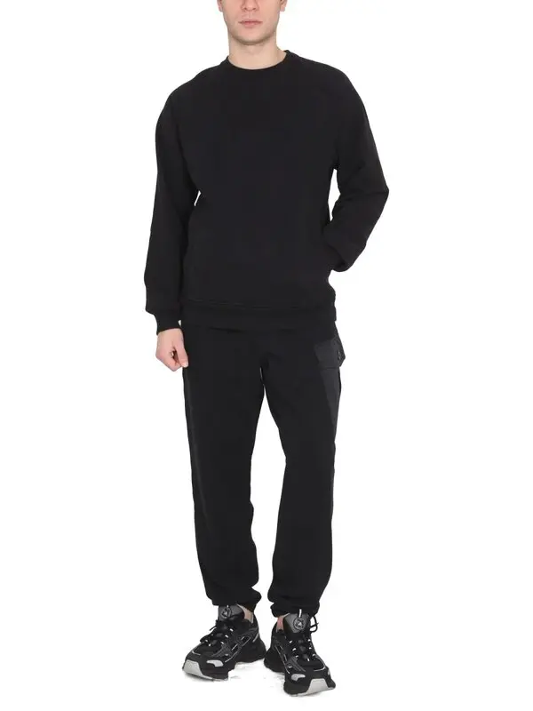 TEN C Crewneck Sweatshirt With Logo Print - Black