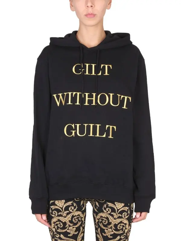 Moschino Gilt Without Guilt Hoodie - Black